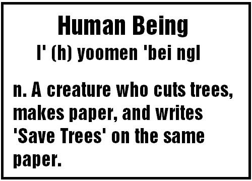 Fun with words: human being