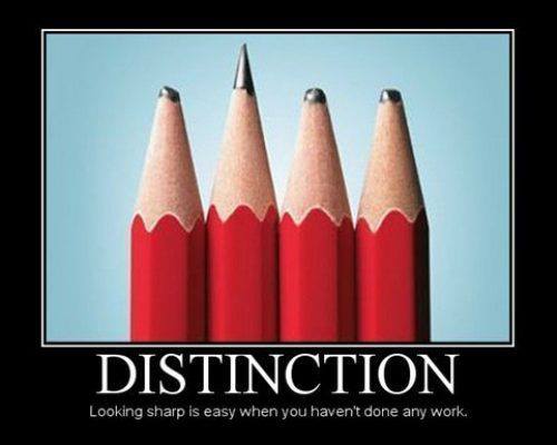 Fun with words: distinction