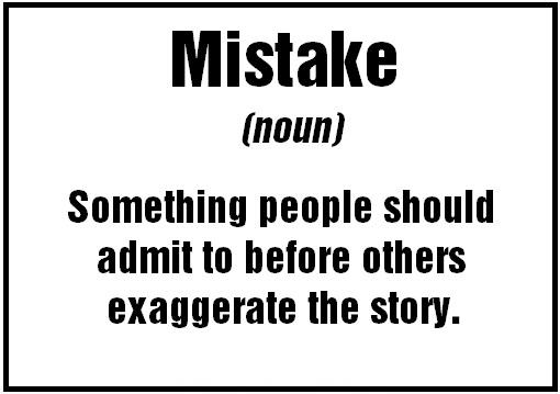 Fun with words: mistake